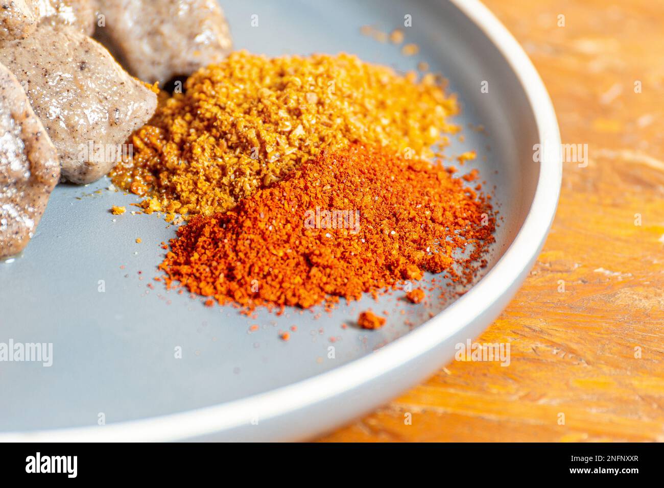 rice. fruits, meat Stock Photo - Alamy