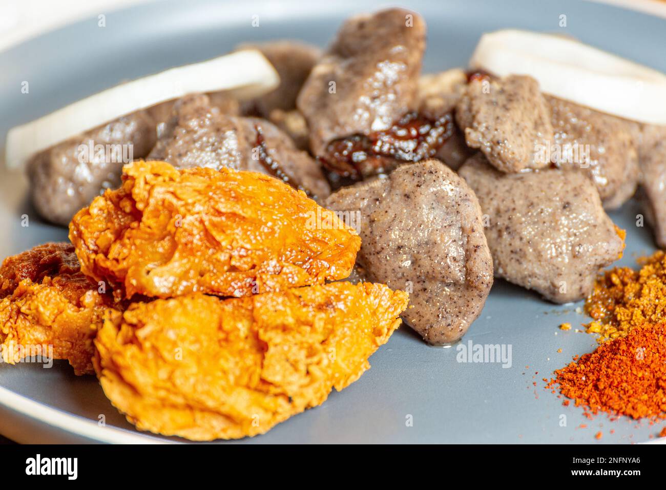 rice. fruits, meat Stock Photo - Alamy