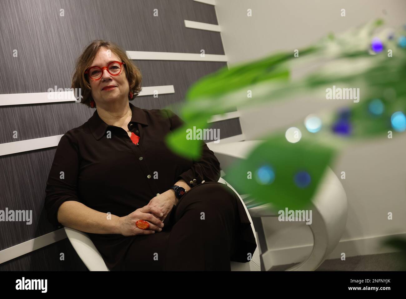 Linda Kromjong, president of Amfori, poses for a picture in Tsim Sha ...
