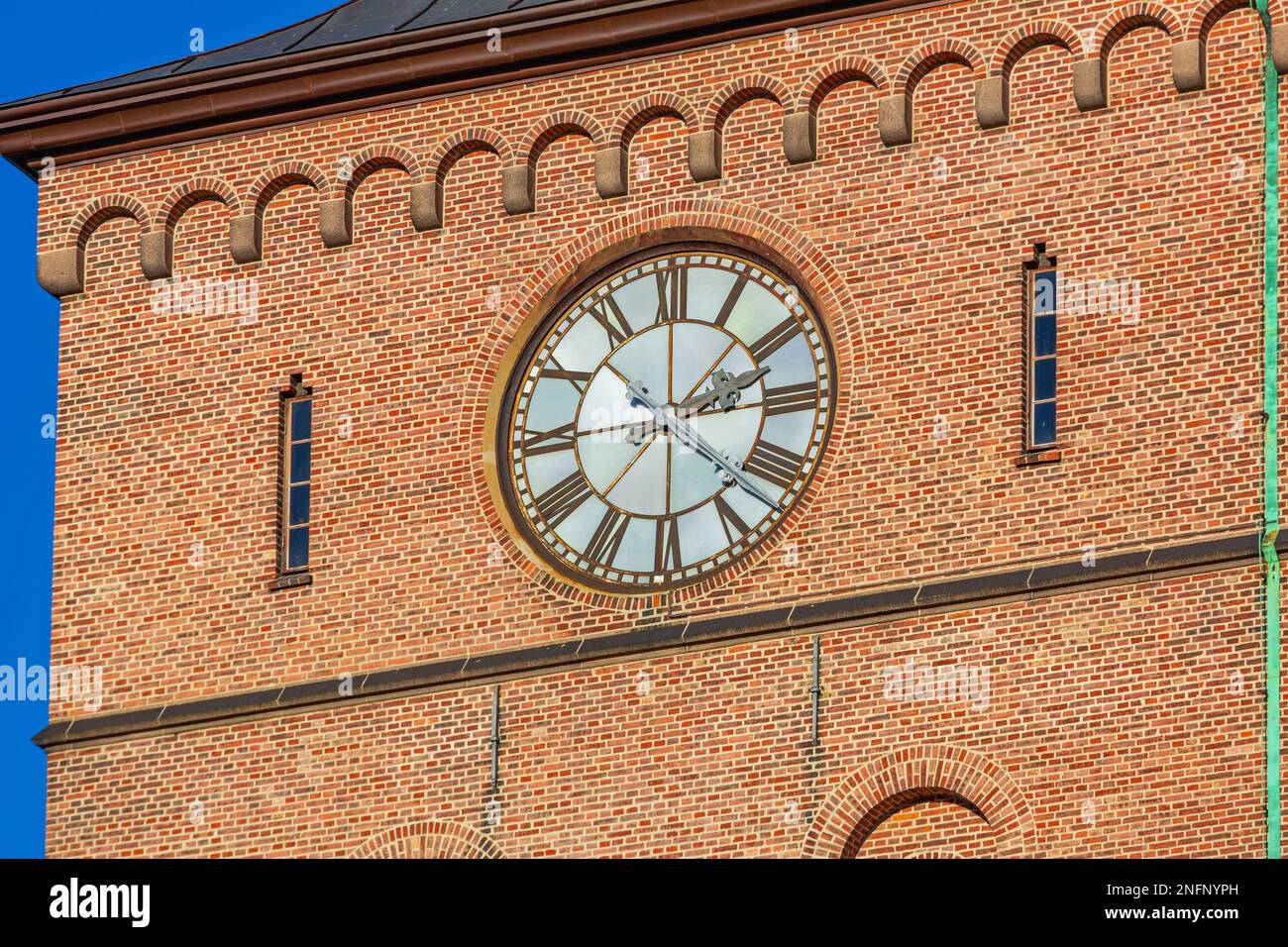 Big Clock at Church Tower in Oslo Norway Stock Photo - Alamy