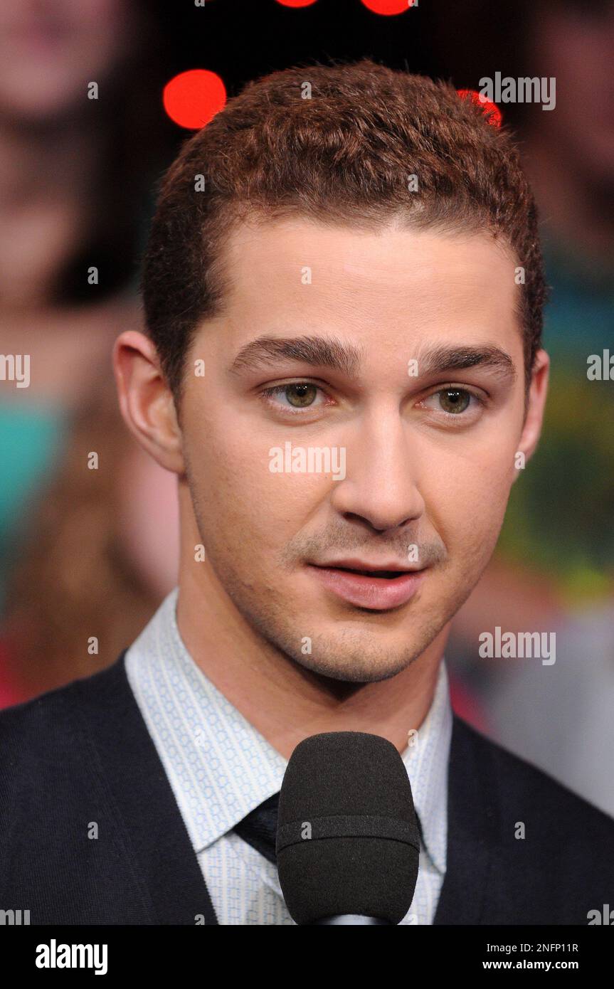 Actor Shia LaBeouf appears onstage during MTV's "Total Request Live ...