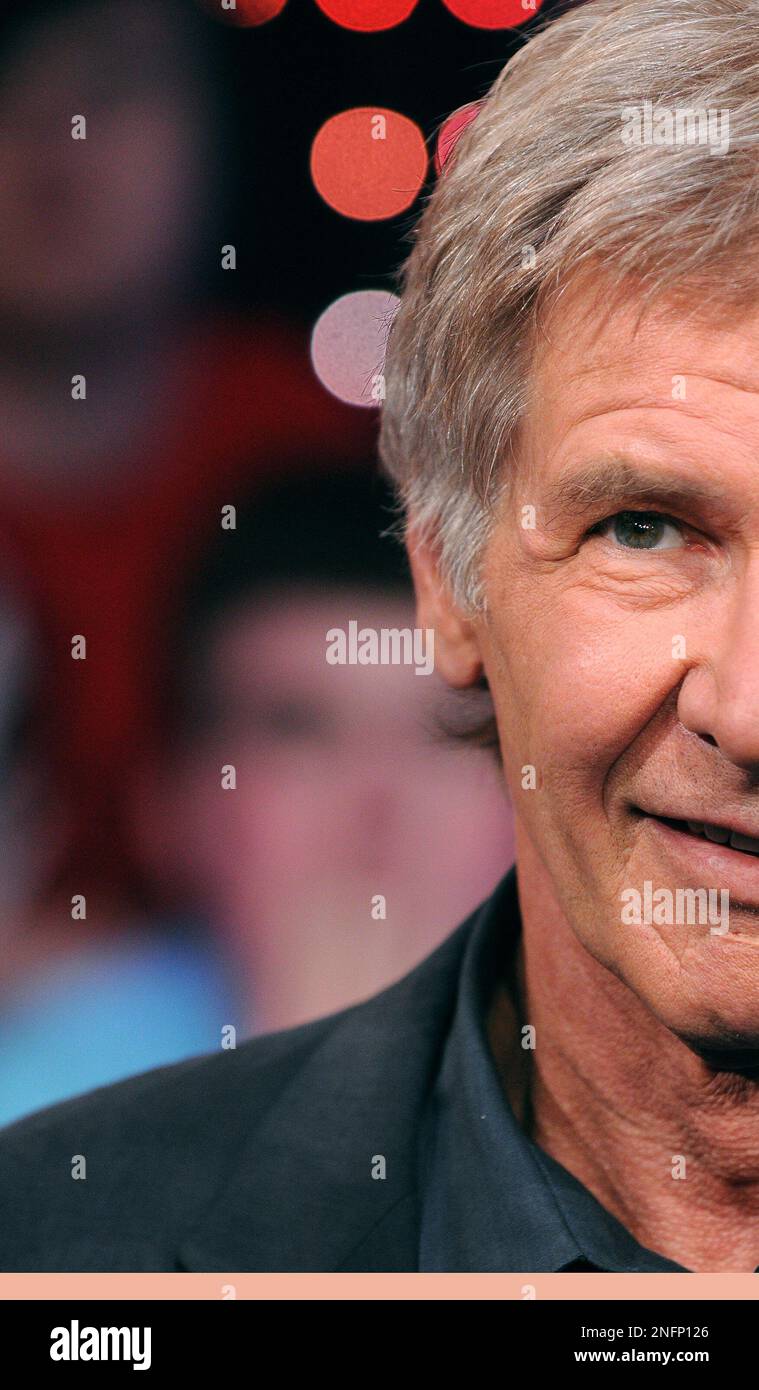 Actor Harrison Ford appears onstage during MTV's "Total Request Live ...