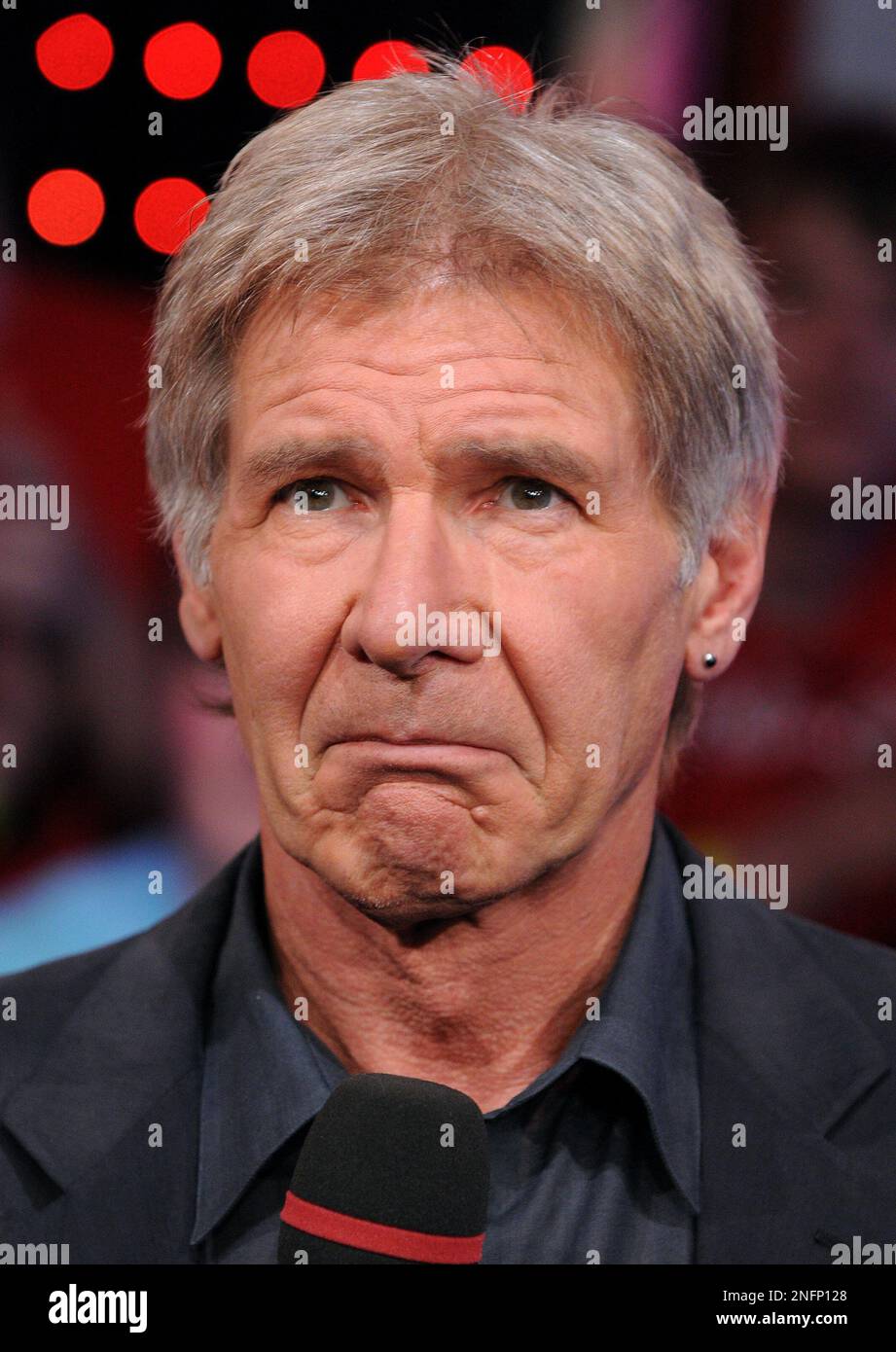 Actor Harrison Ford appears onstage during MTV's "Total Request Live ...