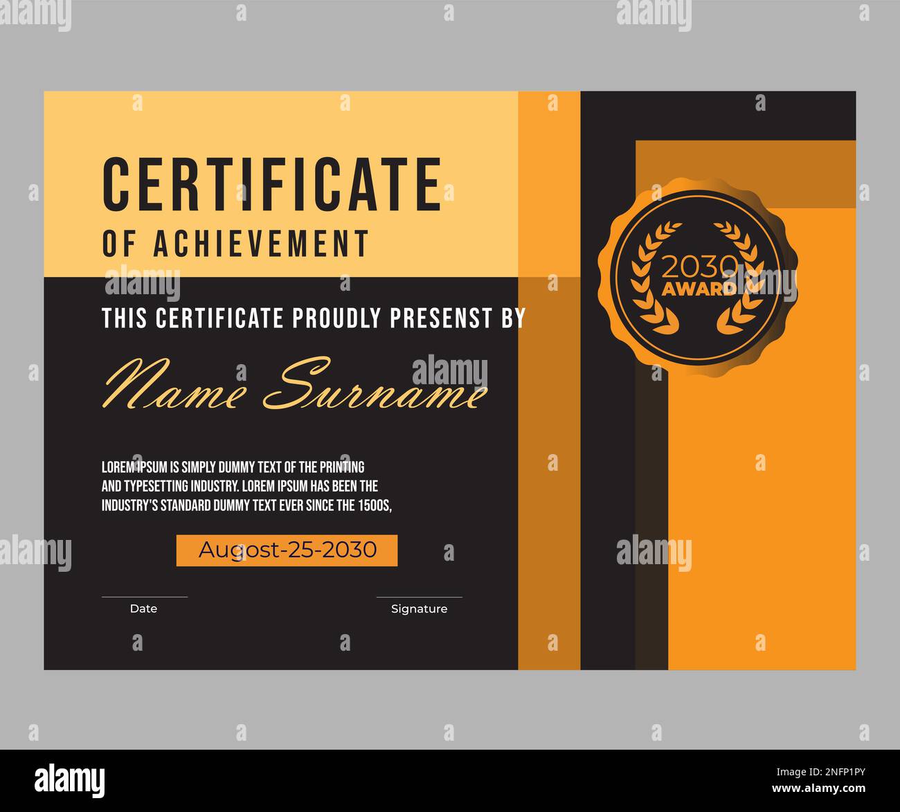 Achievement emblem hi-res stock photography and images - Alamy