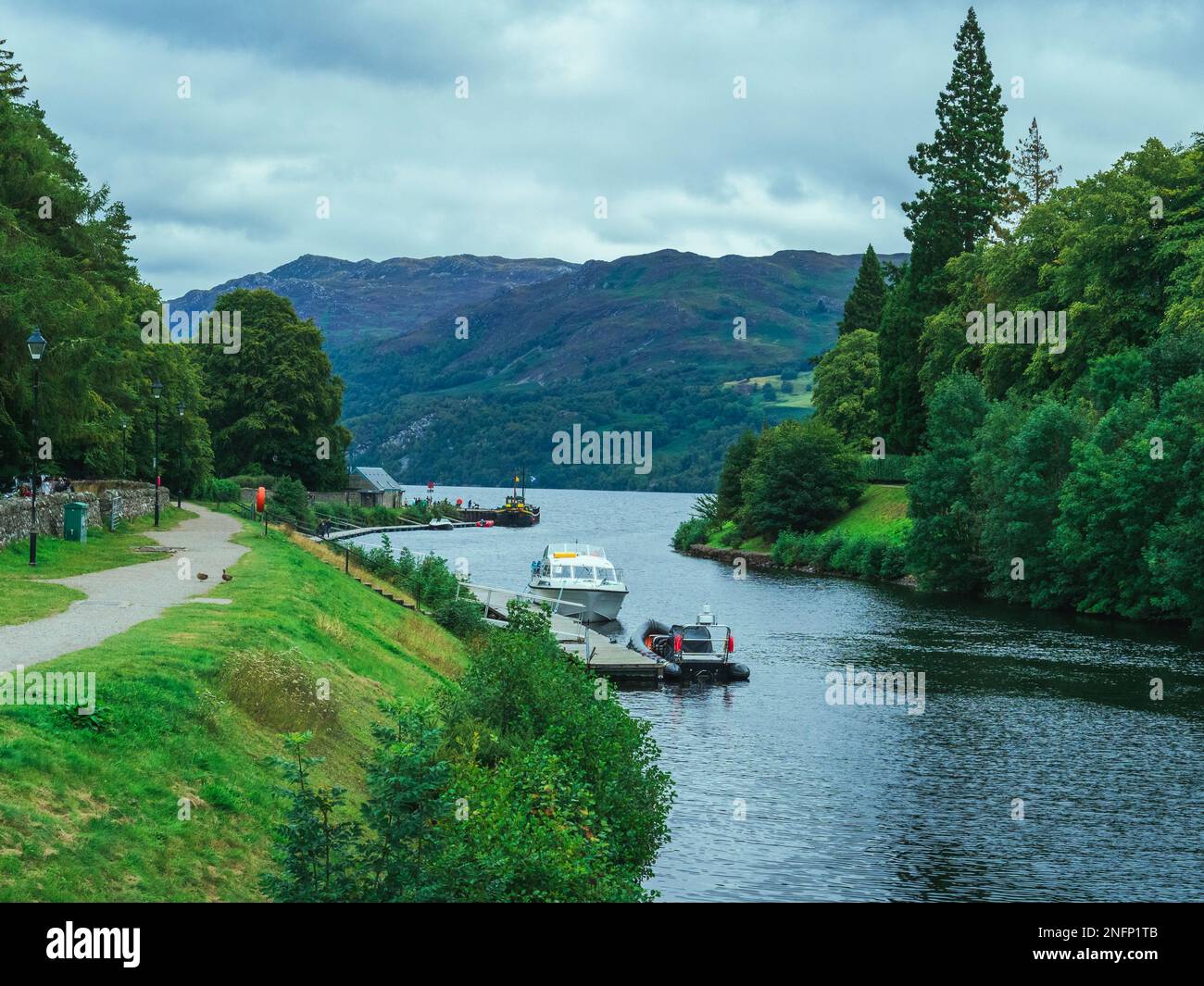 Caledonian Canal leading to Loch Ness, Fort Augustus, Scottish ...