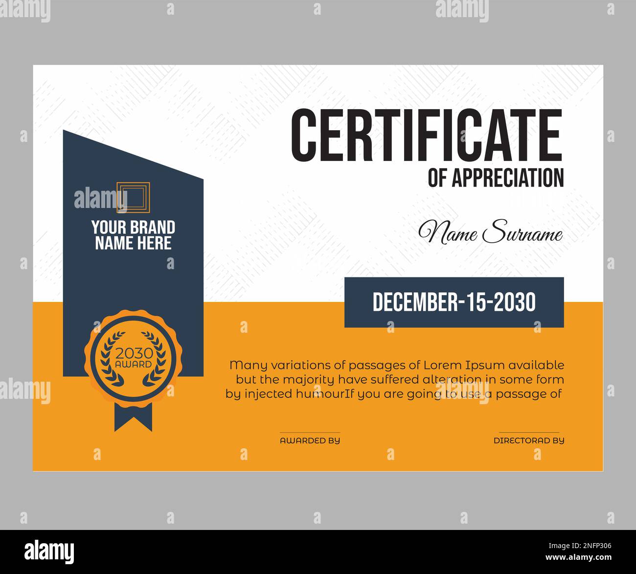 Certificate of appreciation template Stock Vector Images - Alamy