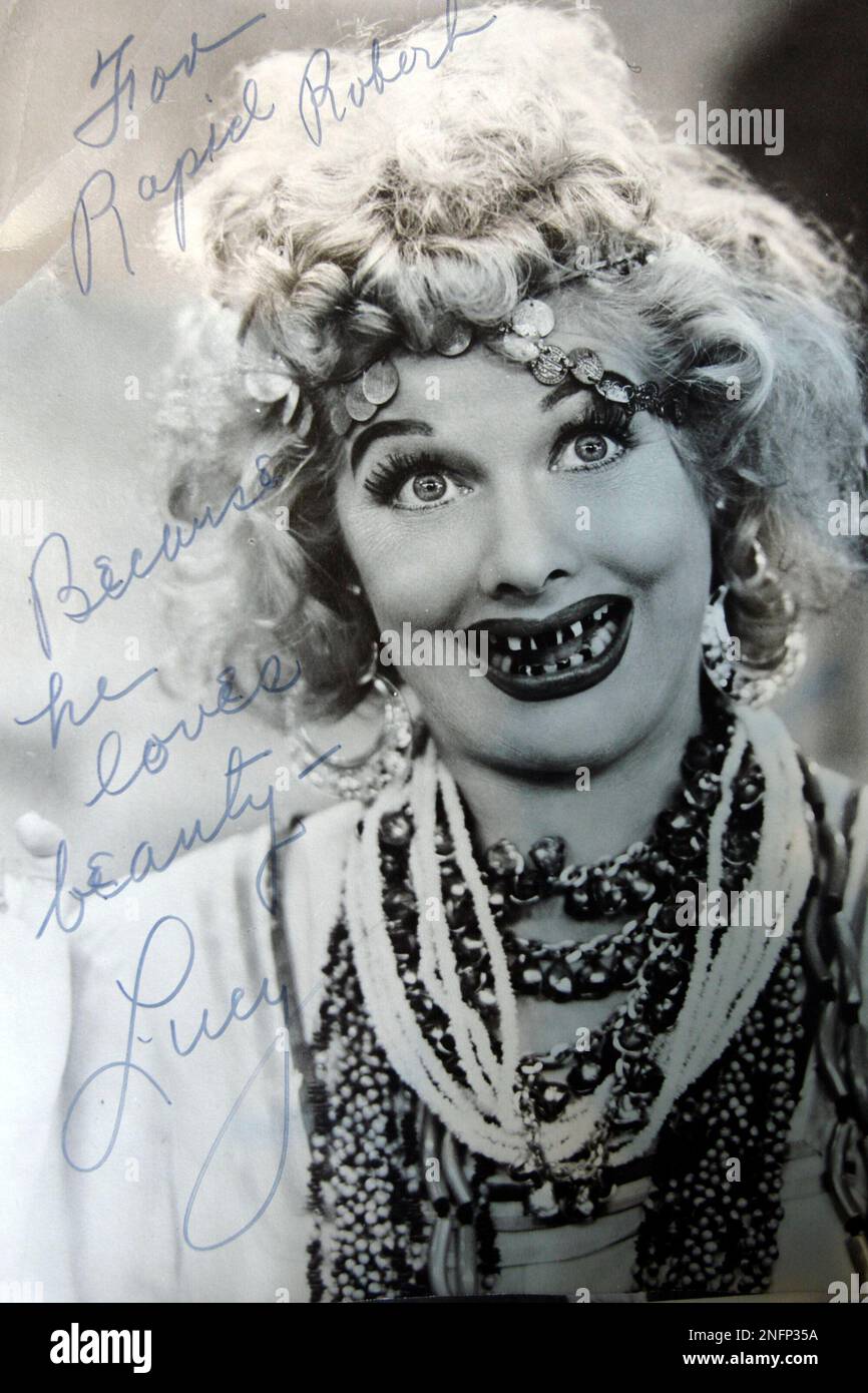 An autograph photograph from Lucille Ball is one of the items available ...