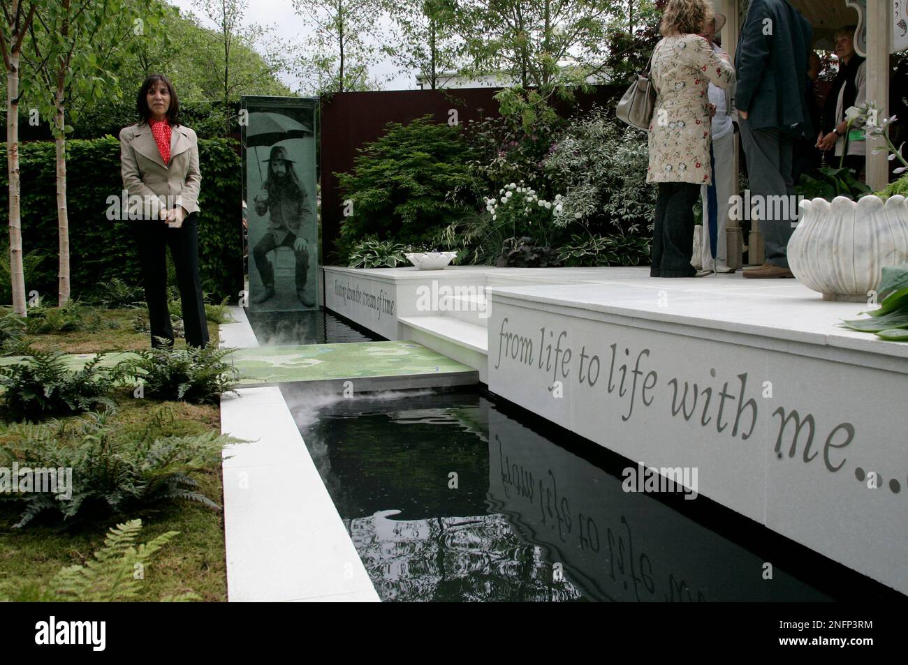 Olivia Harrison, widow of Beatles's George Harrison, left, poses in the ...