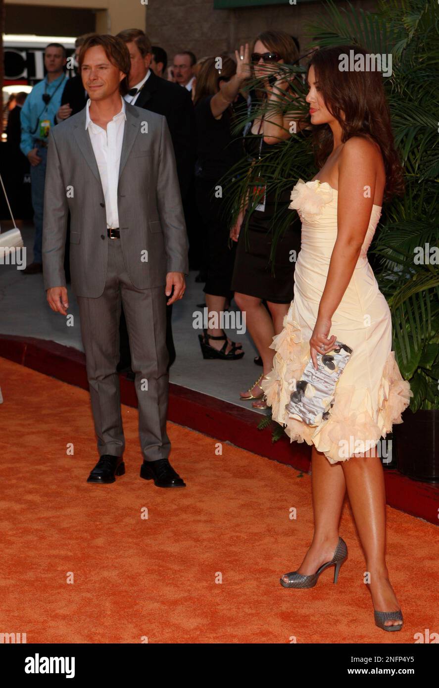 Bryan White, left, and wife Erika Page White arrive at the 43rd Annual ...
