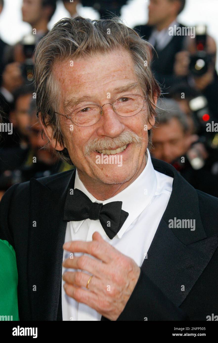 British actor John Hurt arrives for the premiere of the film "Indiana ...