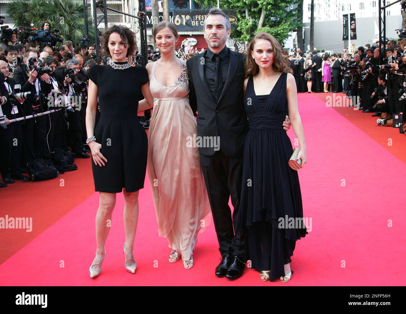 From left, jury members French actress Jeanne Balibar, German actress ...