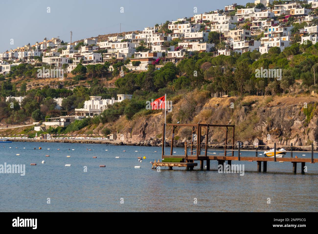 hillside white houses, Bagla, Turkey Stock Photo - Alamy