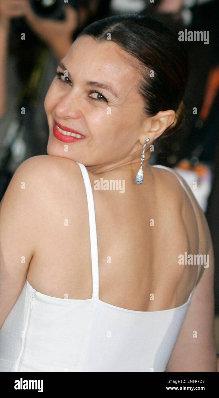 Turkish actress Hatice Aslan poses at the photo call for the film "Uc ...