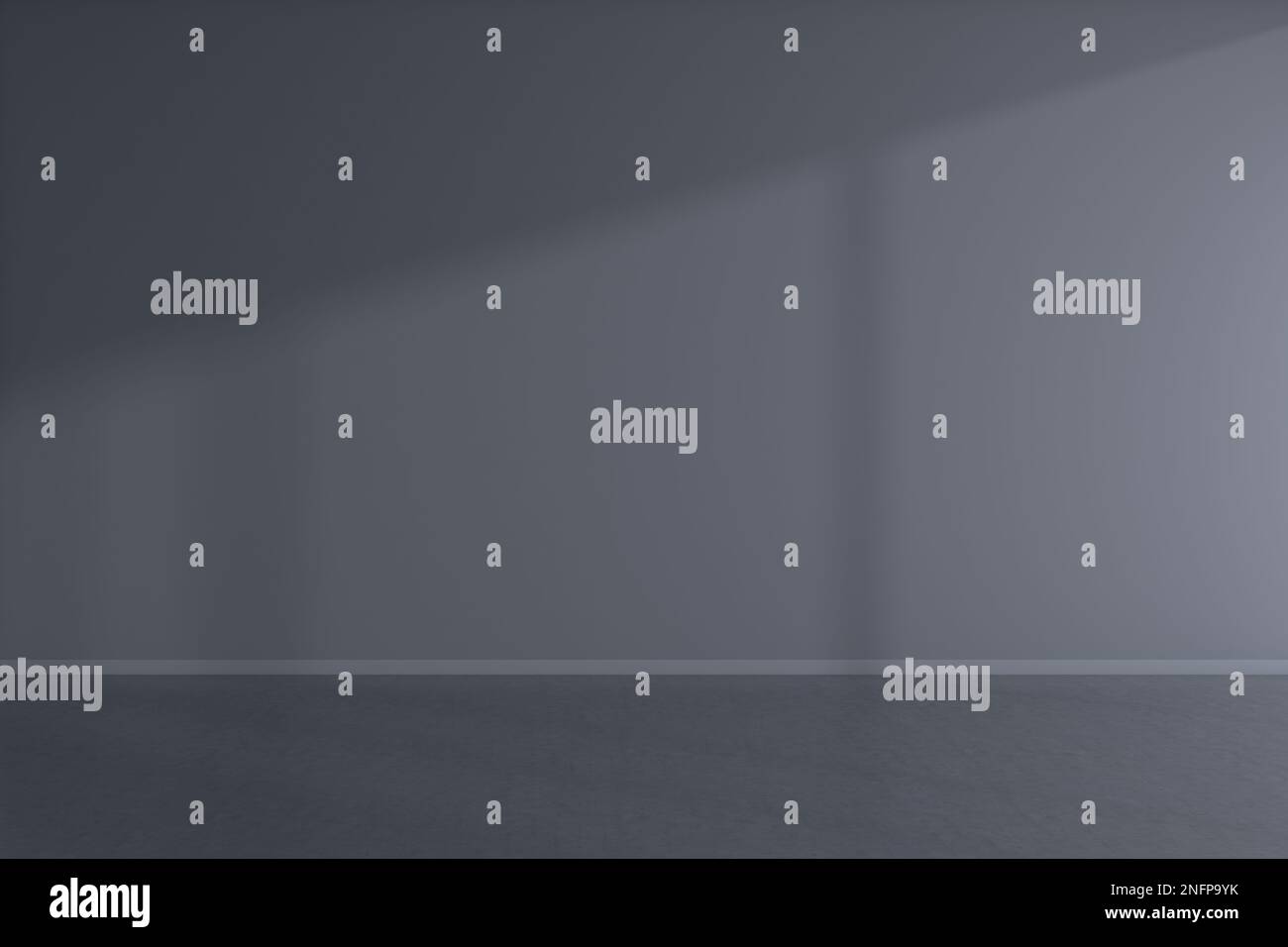 A 3d rendered illustration of an empty room in grey colors Stock Photo ...