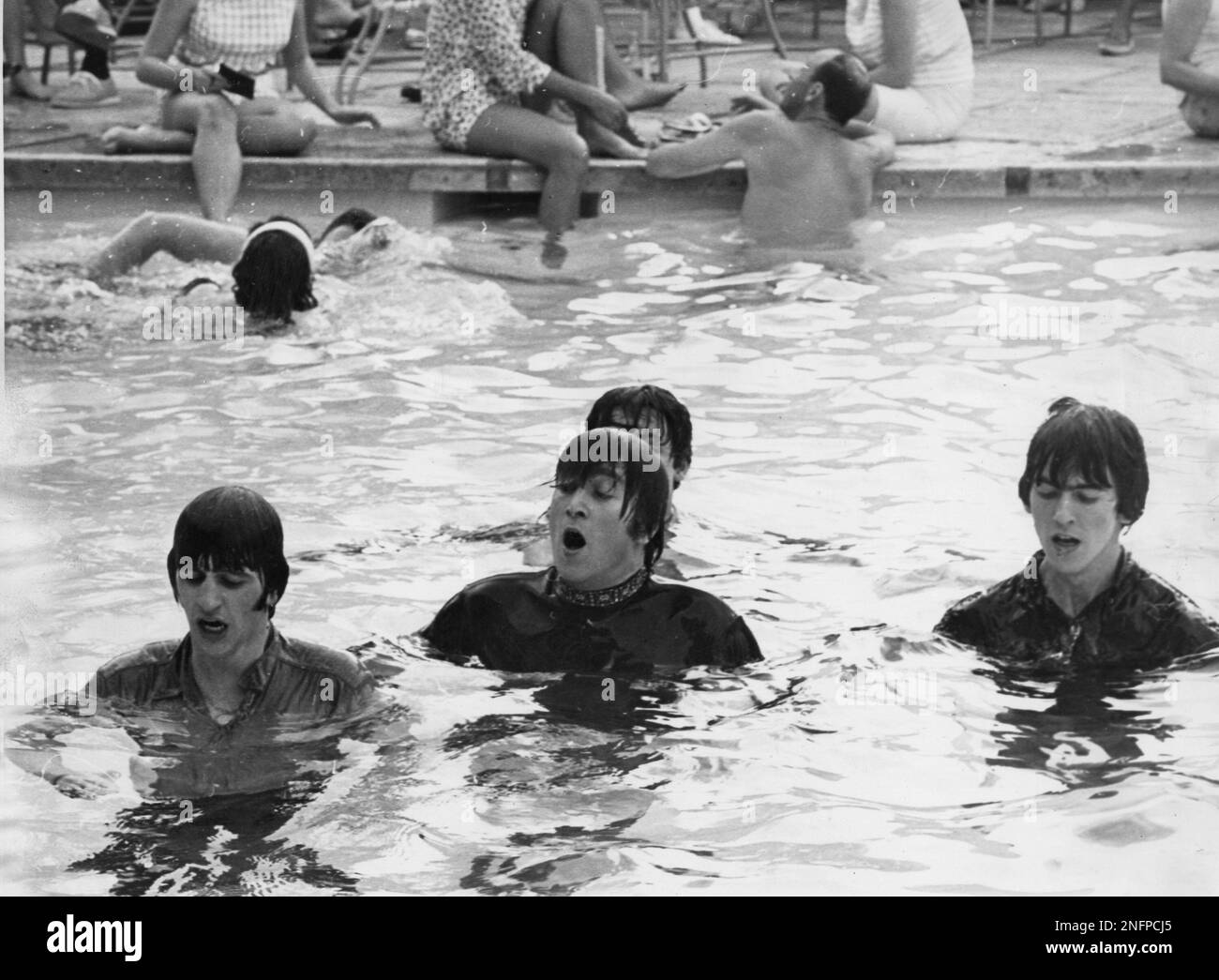 The Beatles, working on the movie "Eight arms To Hold You" in Nassau ...