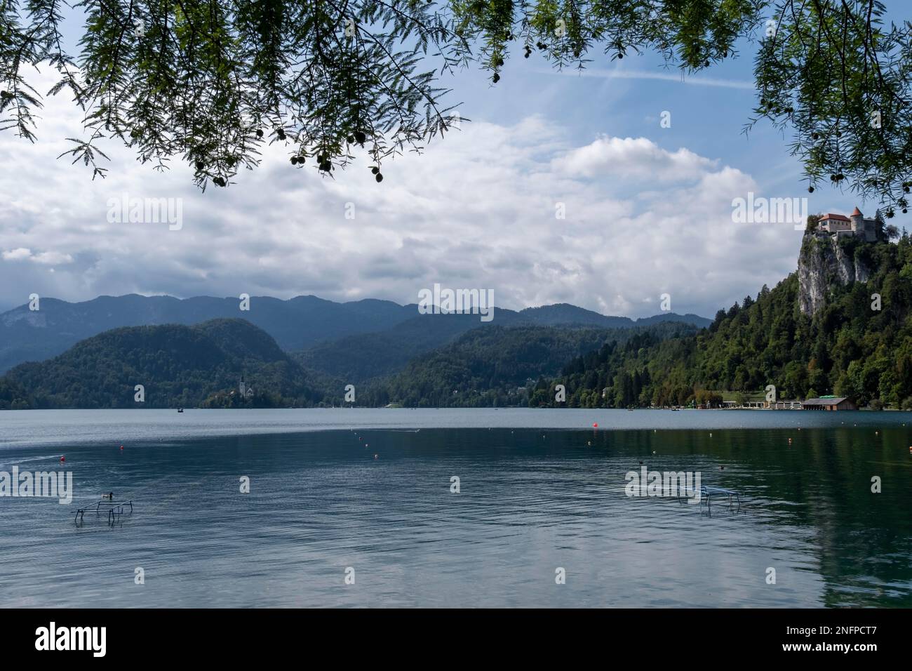 Lake Bled, with Bled Castle, Bled, Upper Carniola Region, Slovenia ...