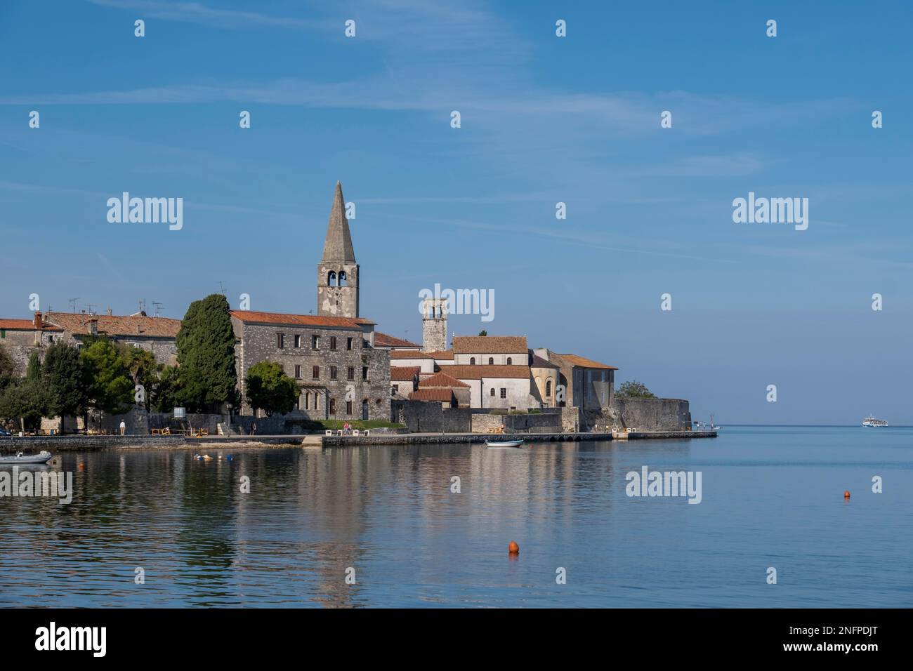 Old Town with Euphrasius Basilica, Porec, Istria, Croatia Stock Photo ...