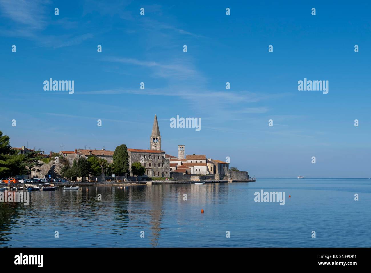 Old Town with Euphrasius Basilica, Porec, Istria, Croatia Stock Photo ...