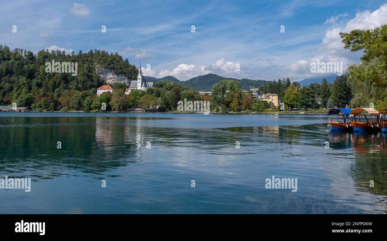 Lake Bled, with Bled Church, Bled, Upper Carniola Region, Slovenia ...