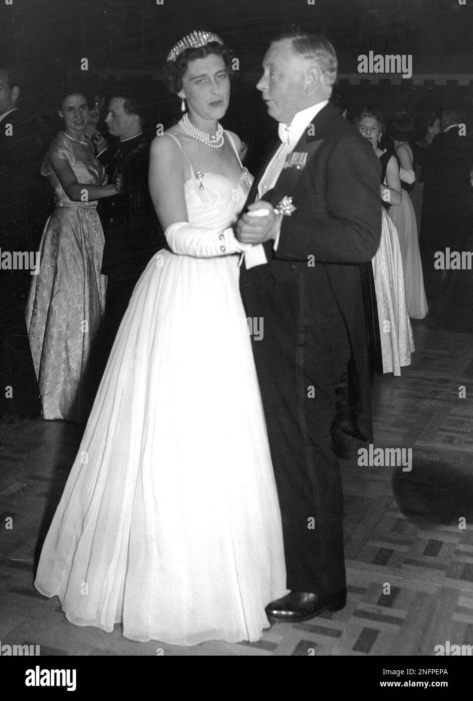 The Duchess of Kent dances with the Duke of Norfolk at the Royal Albert ...