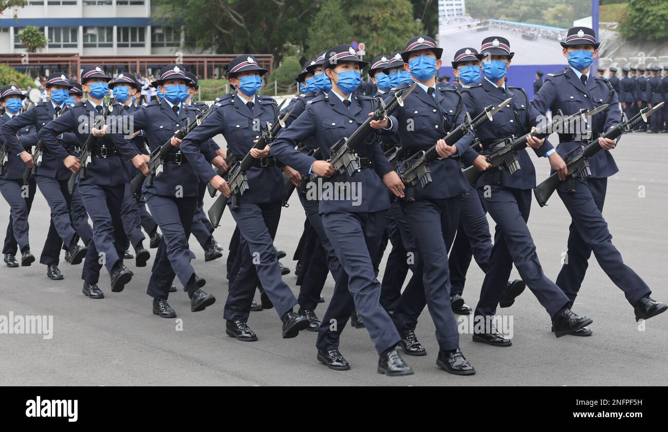 Police passing-out parade at Hong Kong Police College in Wong Chuk Hang ...