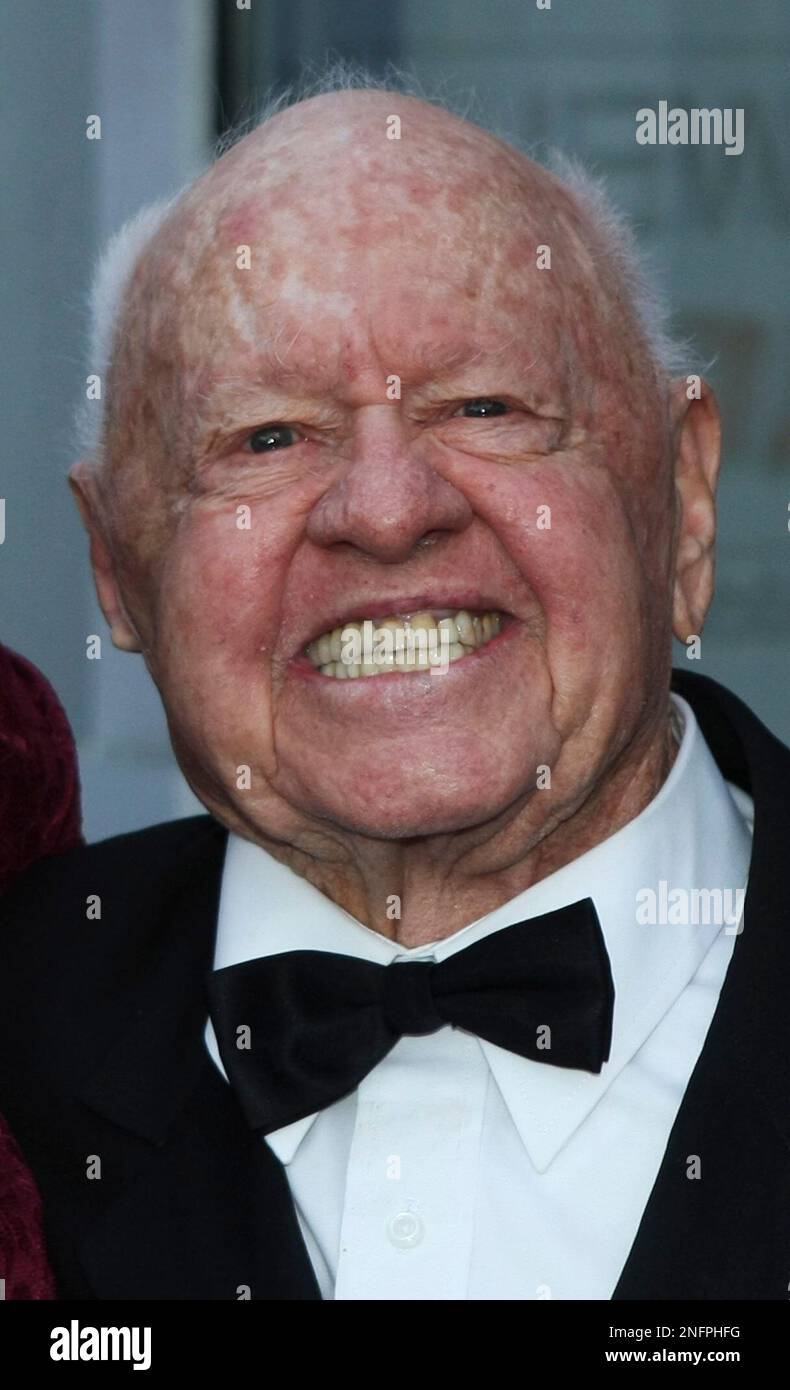 U.S. actor Mickey Rooney arrives at the Caudwell Children's Charity ...