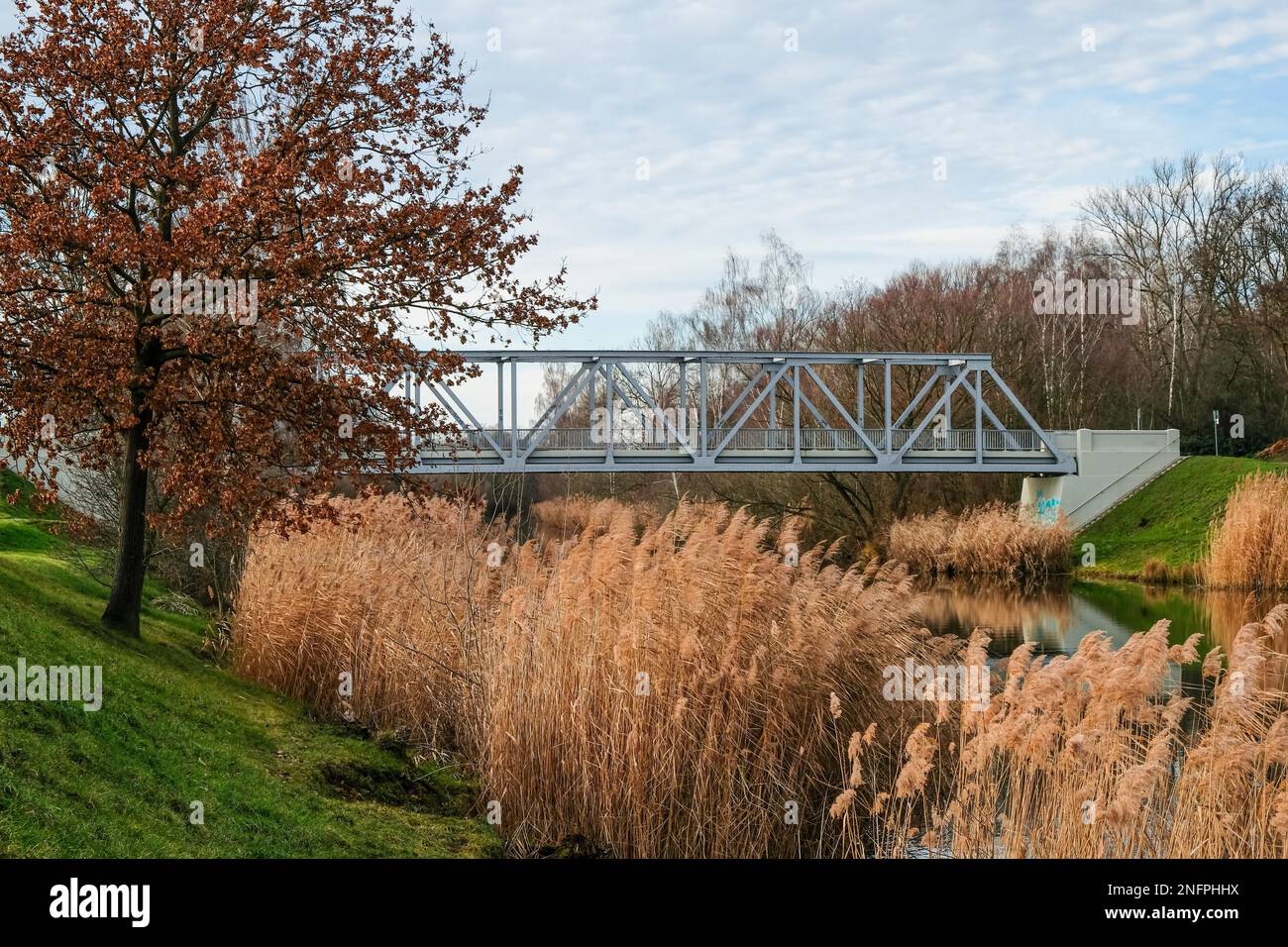 Bridge over the Saale Leipzig Canal Stock Photo - Alamy