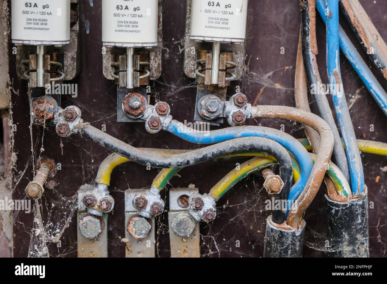 Old electric fuse box hi-res stock photography and images - Alamy