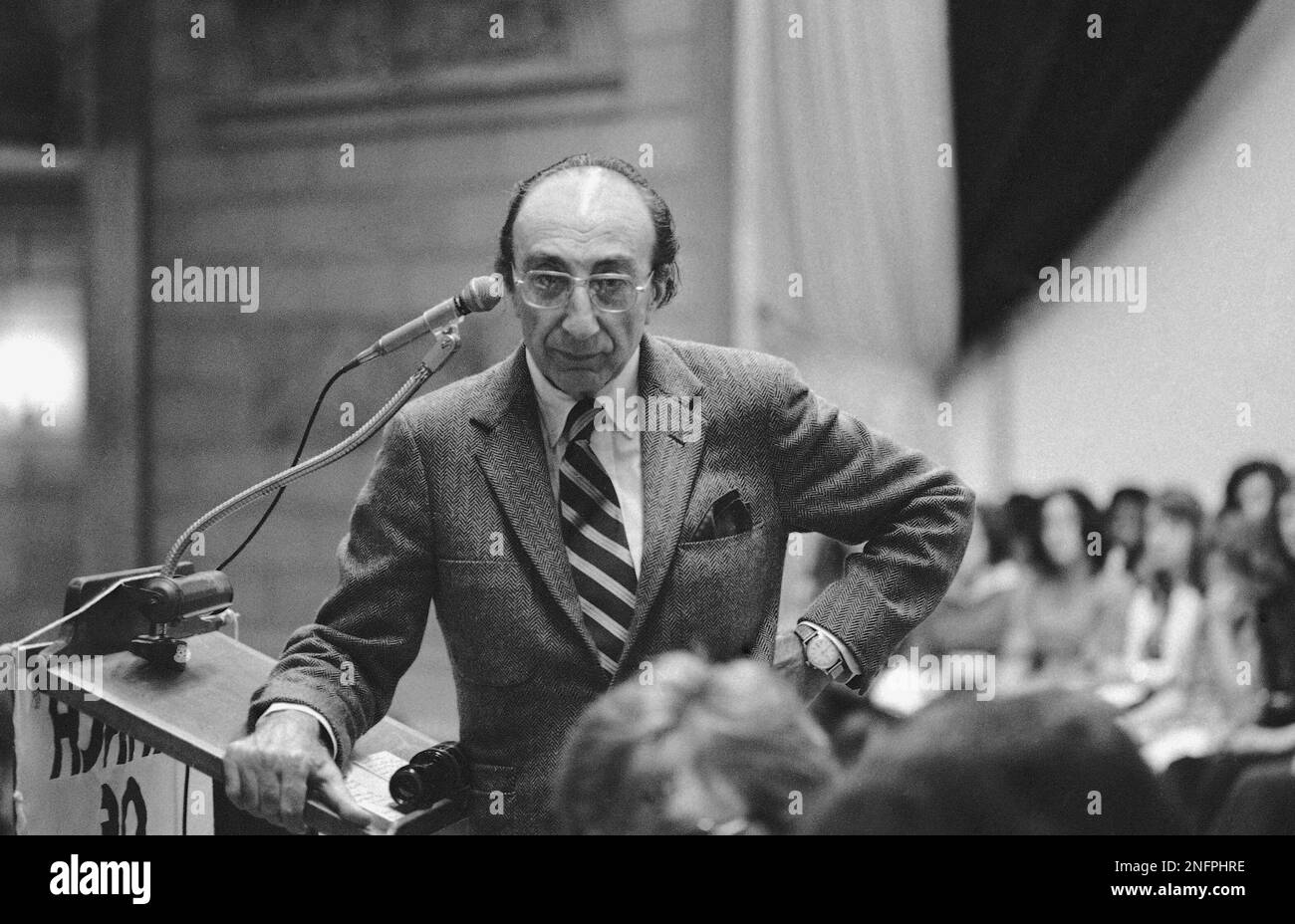 Dr. Michael E. DeBakey, famous heart specialist, talks to high school ...