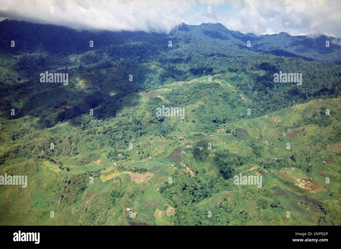 The mountains of the South Cotabato province of Mindanao Island in the ...
