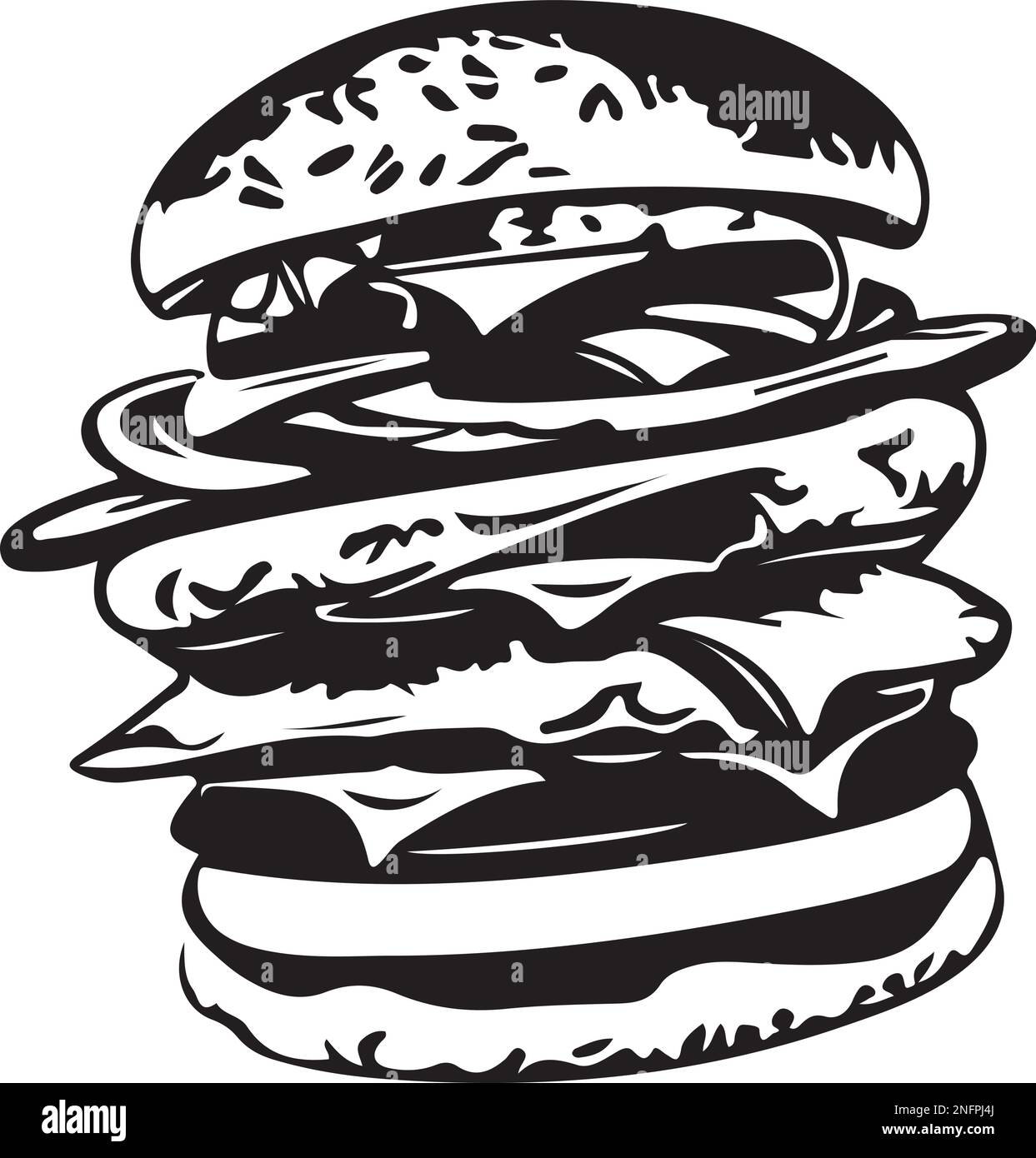 Junk Foods Clip Art Black And White