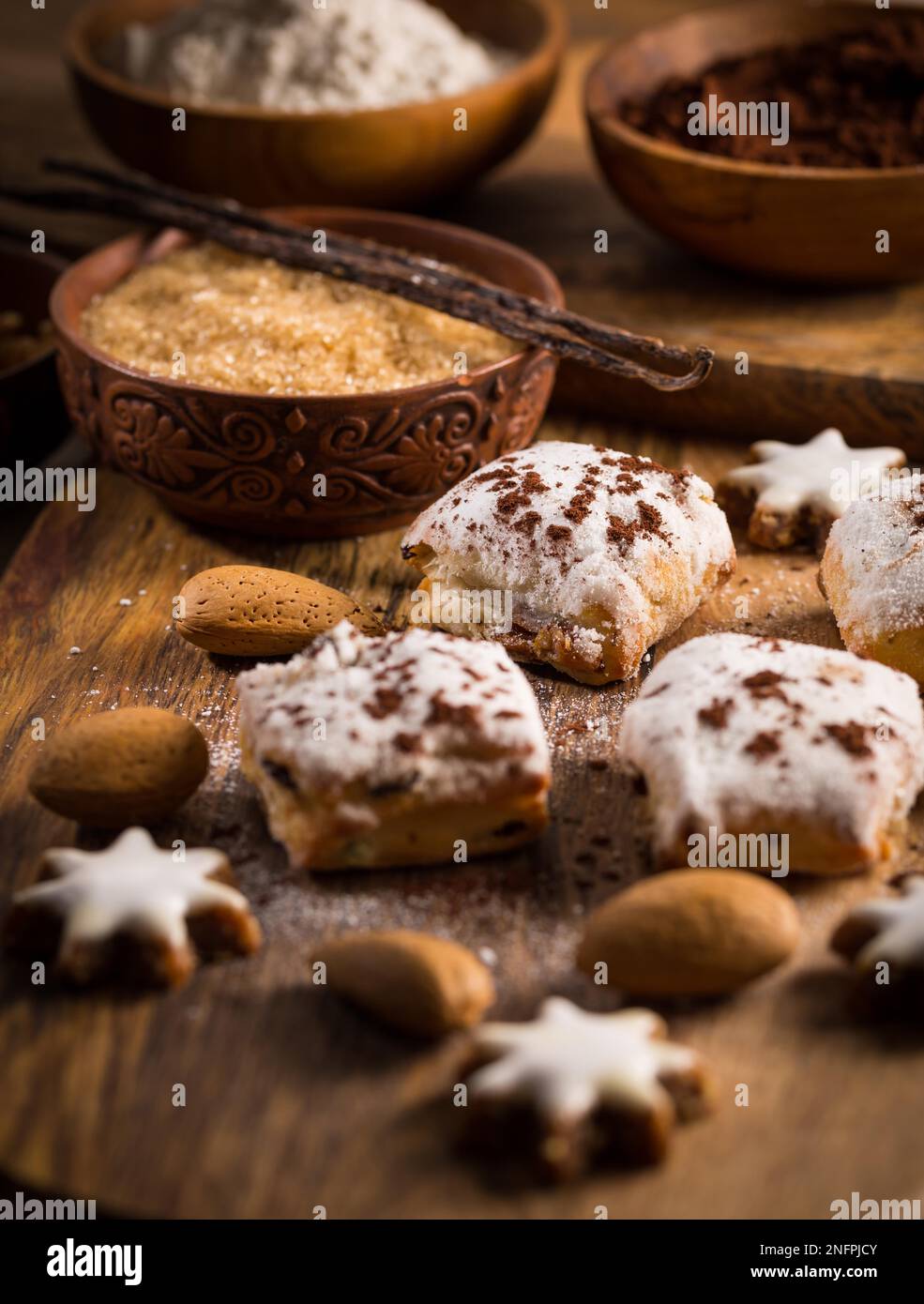 Christmas baking ingredient and spices for cookies Stock Photo - Alamy
