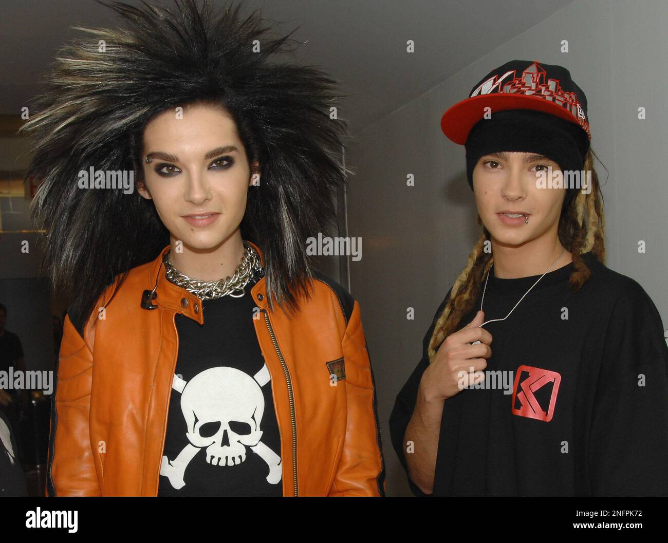 Tokio Hotel band members from left, singer Bill Kaulitz and guitarist ...
