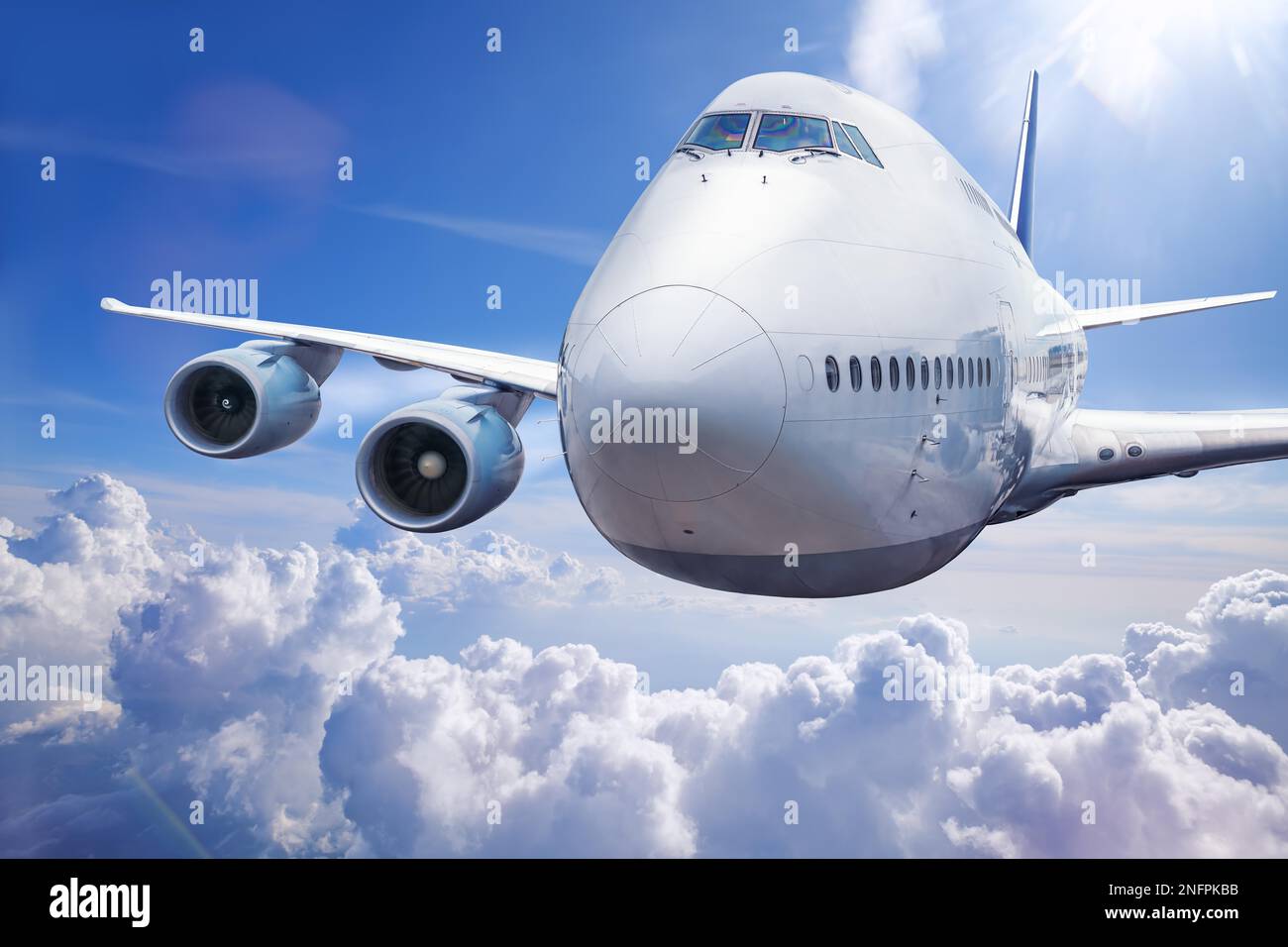 modern plane in the clouds Stock Photo - Alamy