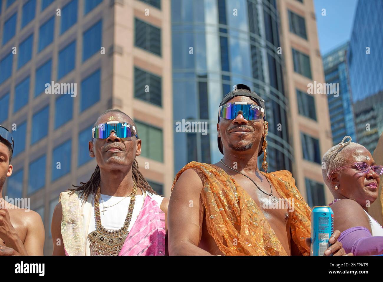 Toronto Ontario Canada June 26th 2022 Black People On A Bud Light Parade Float In Torontos