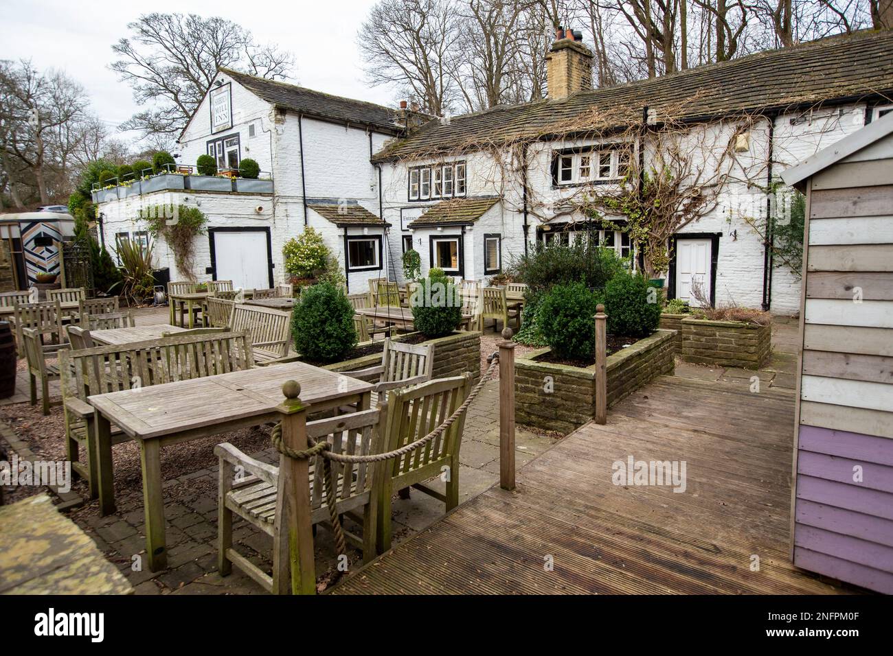 The AA 5 star Shibden Mill Inn nestles in the fold of the Shibden ...