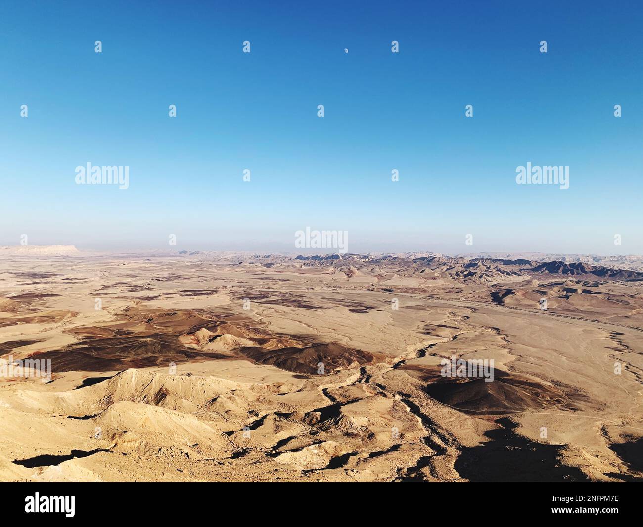 A desert landscape, sand dunes and terrain on a sunny day in Tel Aviv ...