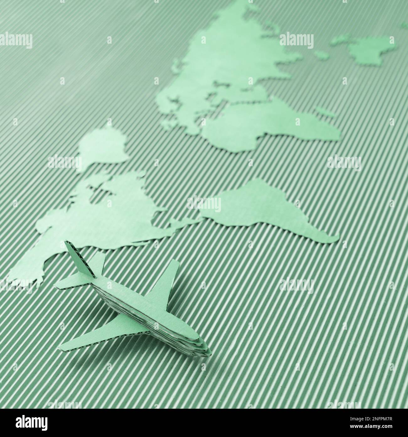 Airplane and world map Stock Photo - Alamy