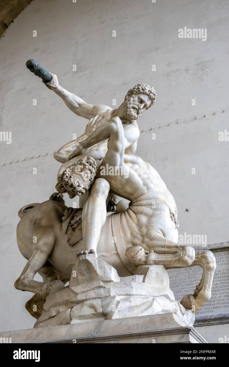 FLORENCE, TUSCANY/ITALY - OCTOBER 19 : Hercules and Nessus statue at ...