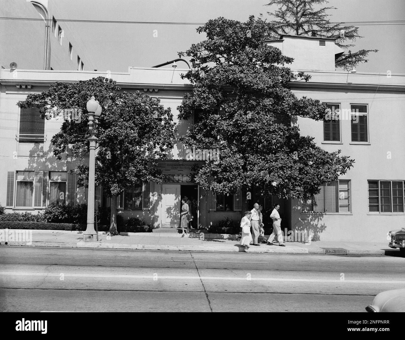 The main entrance to Columbia Studio on Gower Street in Hollywood is ...
