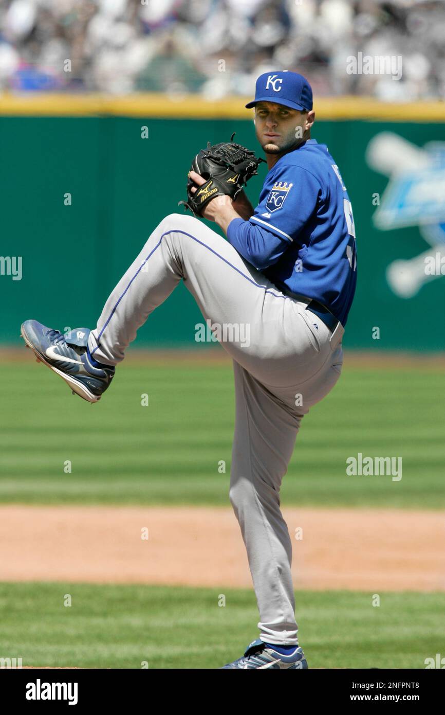 Kansas City Royals' Gil Meche pitches against the Cleveland Indians ...