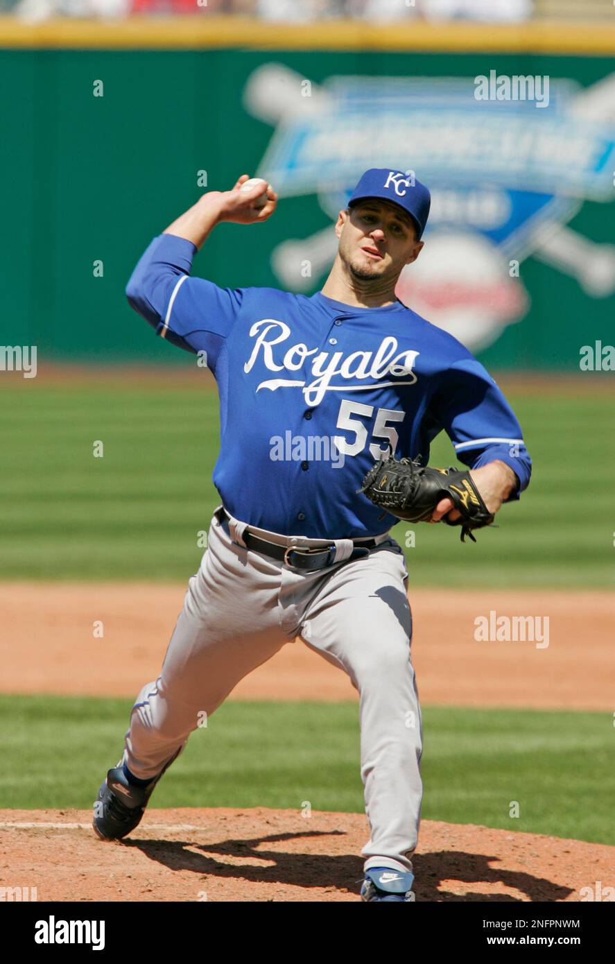 Kansas City Royals' Gil Meche pitches against the Cleveland Indians ...