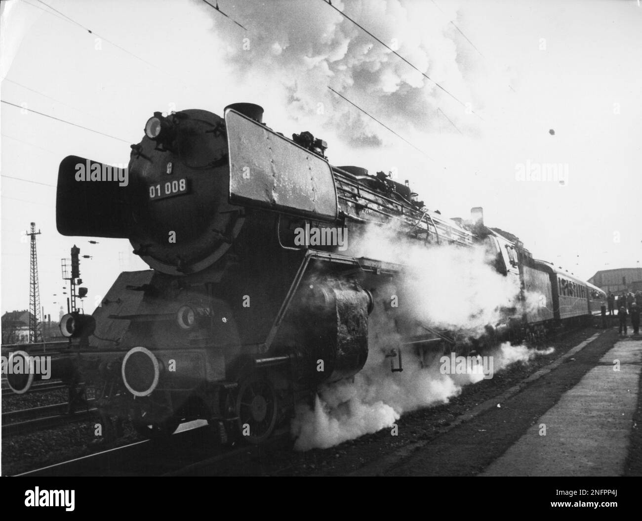 The last run of a speed train steam locomotive Model 01 (built 1926) of ...