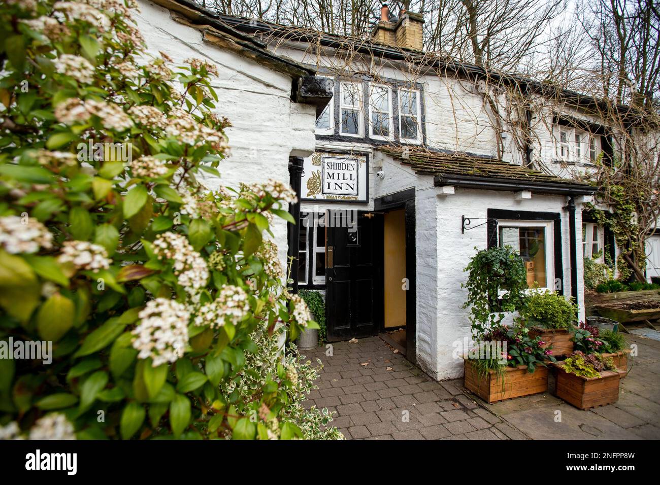 The AA 5 star Shibden Mill Inn nestles in the fold of the Shibden ...
