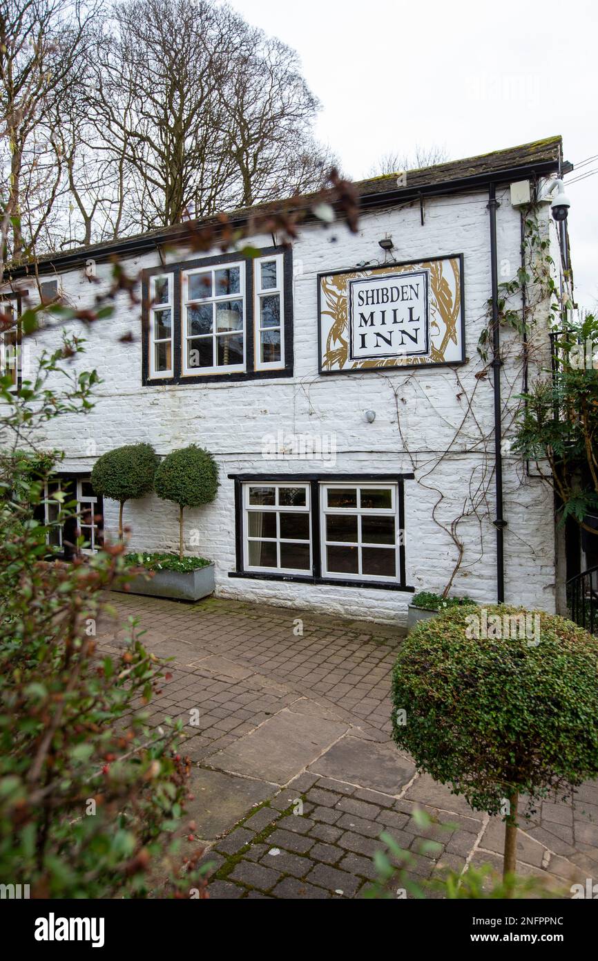 The AA 5 star Shibden Mill Inn nestles in the fold of the Shibden ...