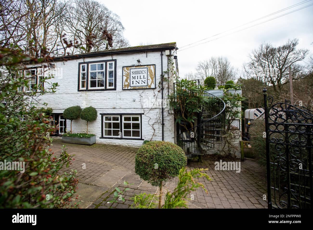 The AA 5 star Shibden Mill Inn nestles in the fold of the Shibden ...