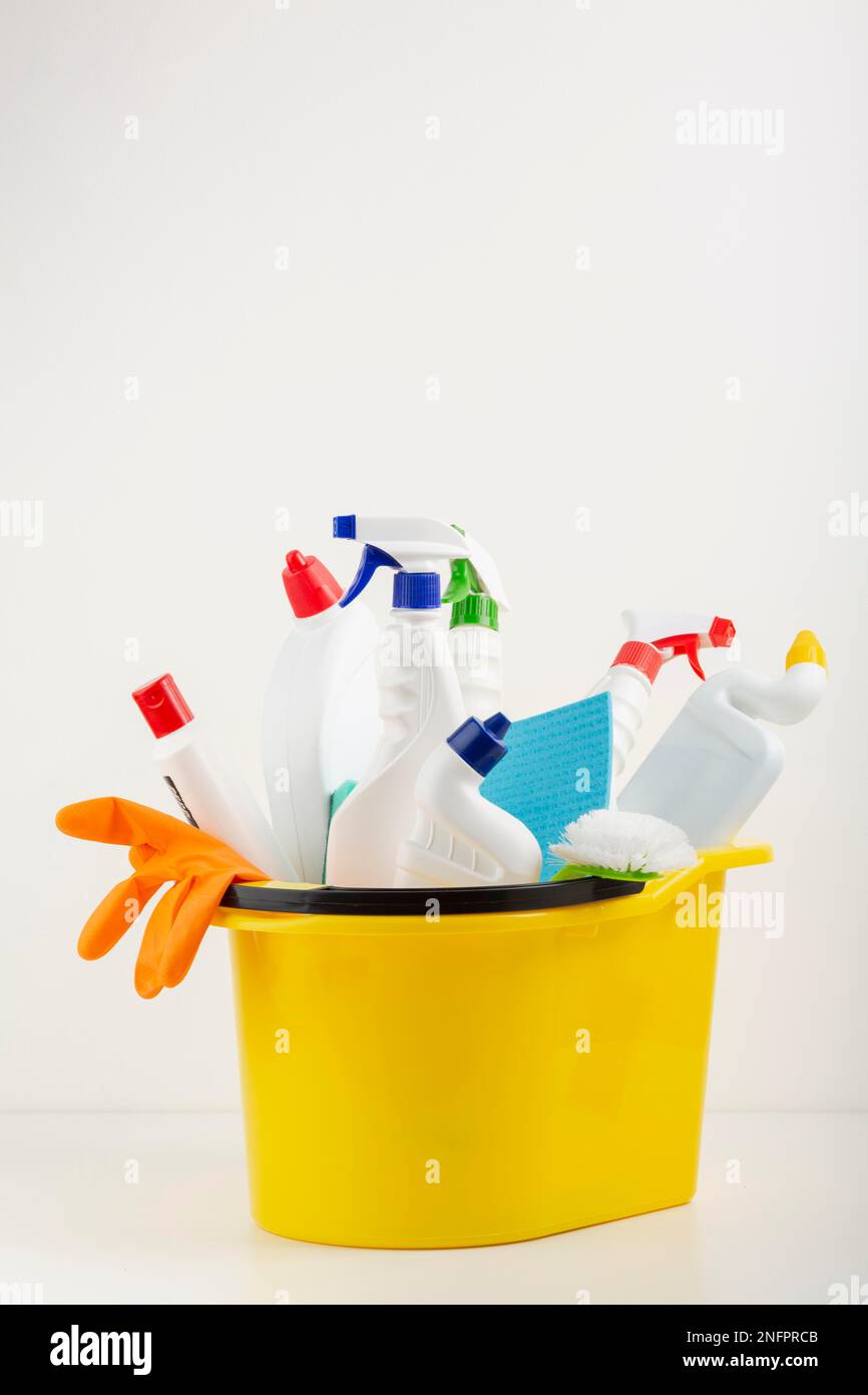 cleaning collection bucket copy space. Beautiful photo Stock Photo - Alamy
