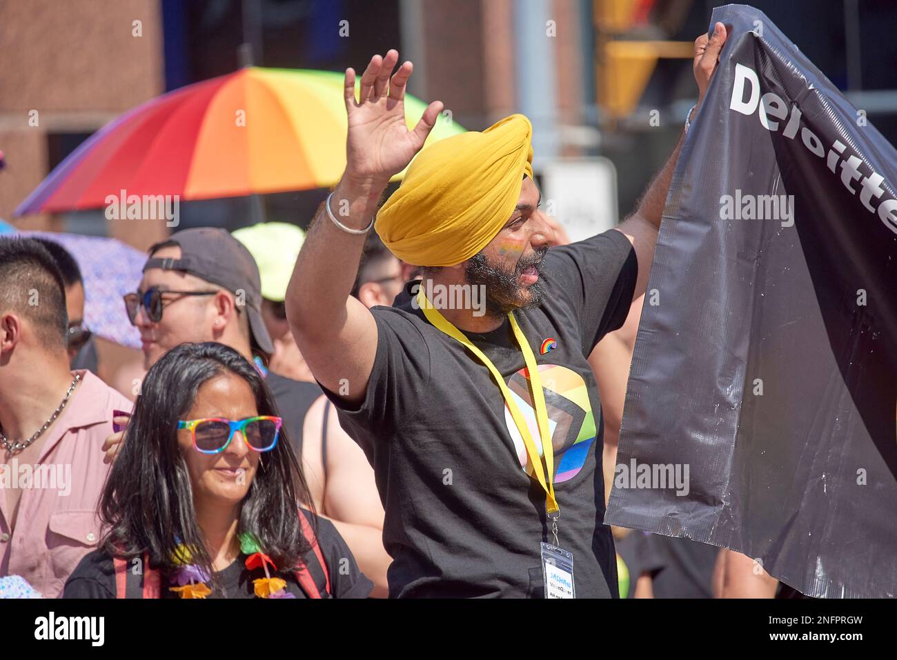 Toronto Ontario, Canada- June 26th, 2022: Sikh Deloitte employees ...
