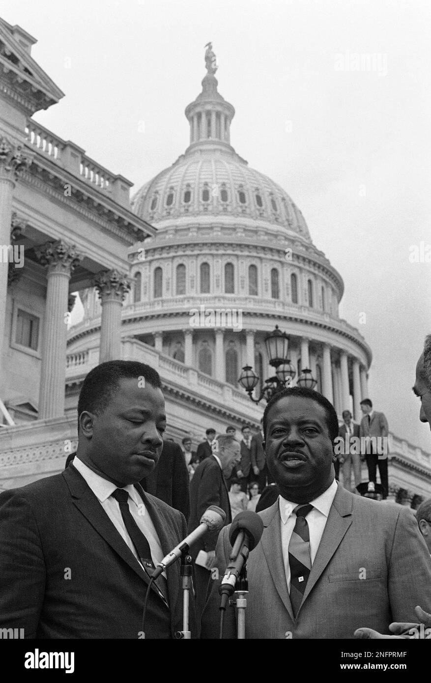 Civil rights leader Rev. Ralph Abernathy, right, and A.D. King, brother ...
