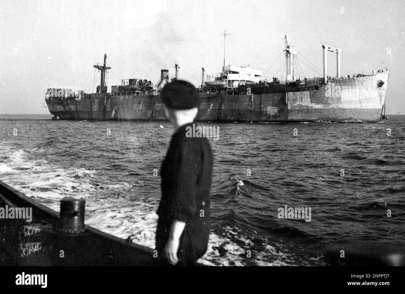 ** FILE ** British transport ship Ocean Vigour, carrying Jews from ...
